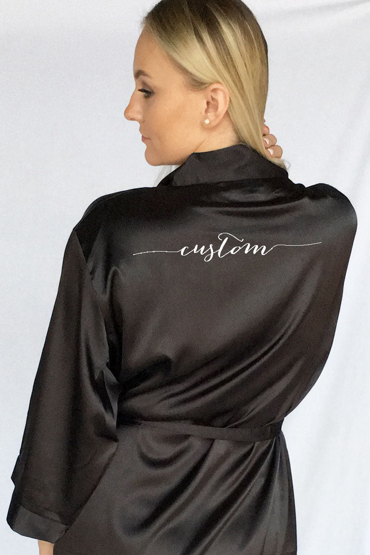Flowy Style Satin Bridesmaid Robes - Customized Bridal Party Robe ...
