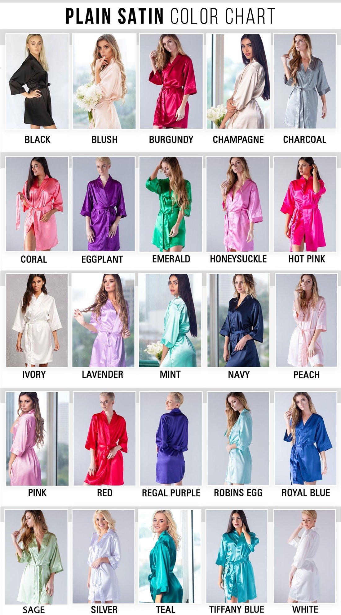 Customized Bridal Party Robe - Satin Bridesmaid Robes Ohhh Lala Style ...