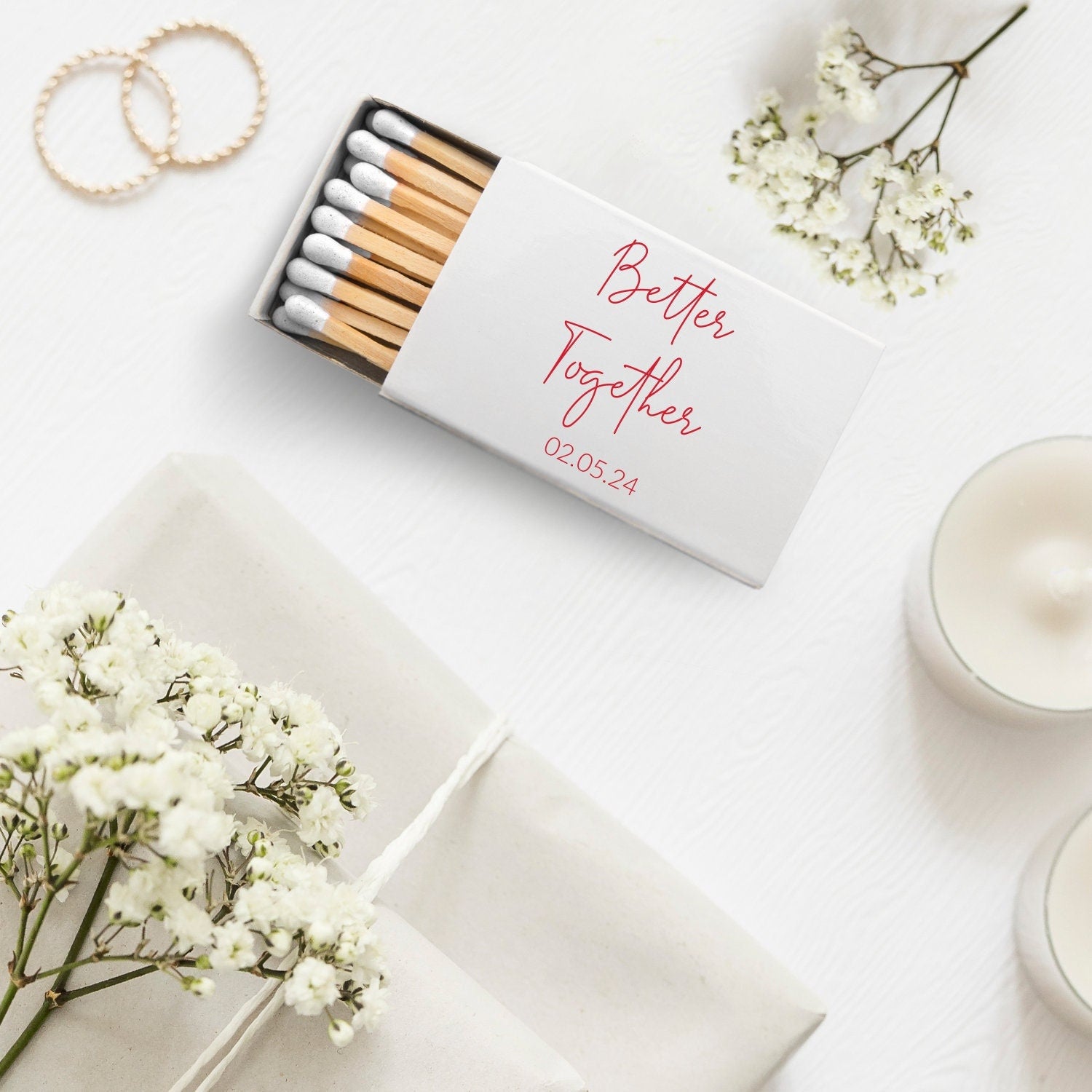 Custom Wedding Matchboxes (2) – PrettyRobes.com